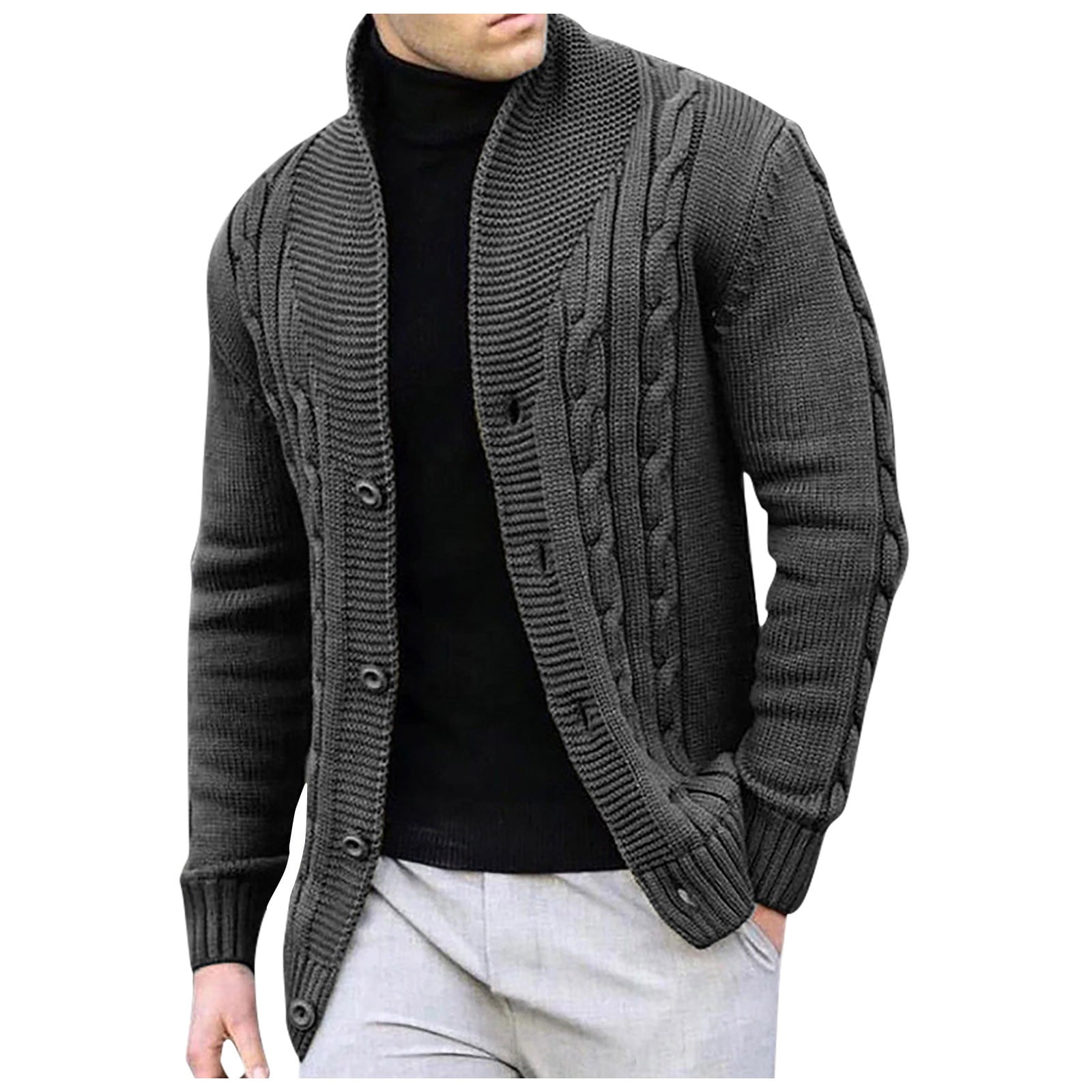 GBSYEWXS Pullover Sweater For Men Collared Long Sleeve Fashion Base ...