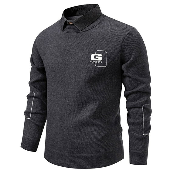 GBSYEWXS Pullover Sweater For Men Collared Long Sleeve Fashion ...