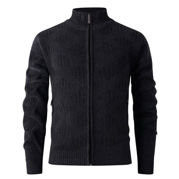 GBSYEWXS Pullover Sweater For Men Collared Long Sleeve Fleece Gentleman ...