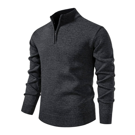 GBSYEWXS Pullover Sweater For Men Collared Long Sleeve Knit Soft Solid ...