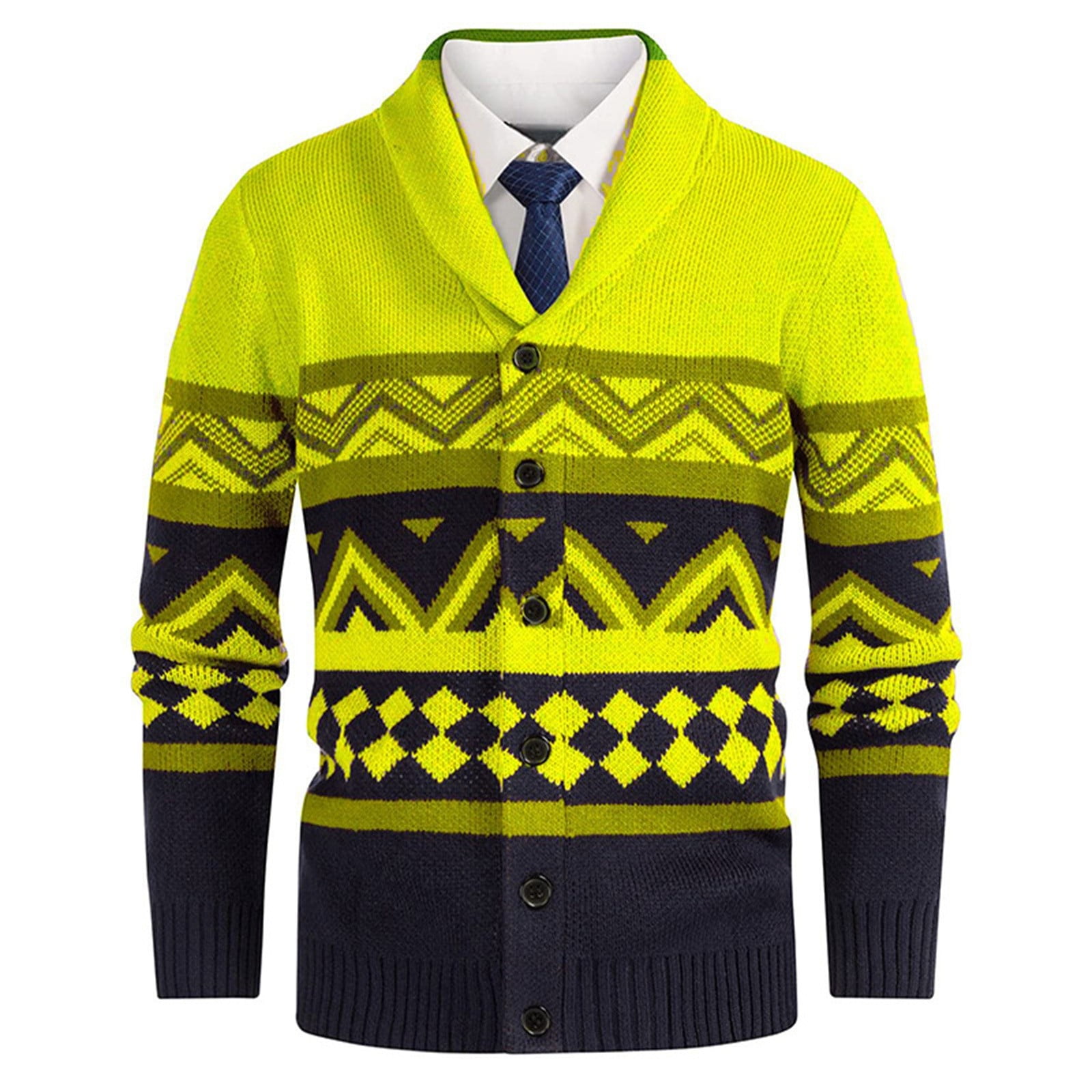 GBSYEWXS Pullover Sweater For Men Collared Long Sleeve Outwear Casual ...