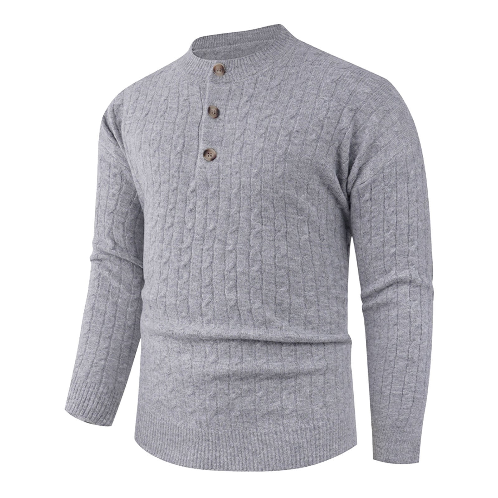 GBSYEWXS Pullover Sweater For Men Long Sleeve Solid Color Pullover Warm ...