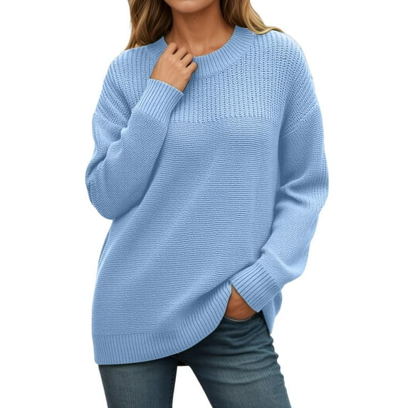 GBSYEWXS Sweaters For Women Autumn Fashion Pullover Long Sleeve Crew ...