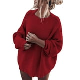 GBSYEWXS Sweaters For Women Comfortable Knit Pullover Long Sleeve Crew ...