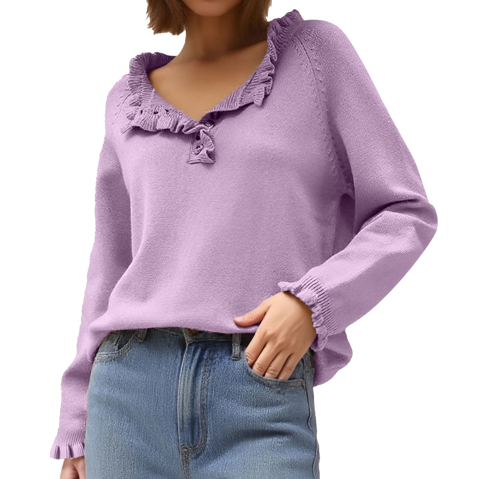 GBSYEWXS Sweaters For Women Fashion Outdoor Pullover Long Sleeve Crew ...