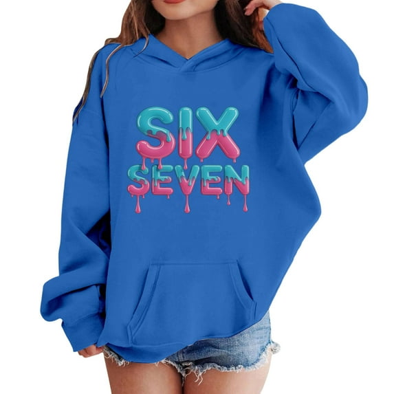GBSYEWXS Sweatshirt For Girls Casual Letter Print Long Sleeve Tops ...