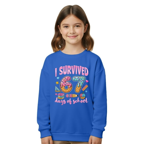 GBSYEWXS Sweatshirt For Girls Kids Crew Neck Long Sleeve Letter Print ...