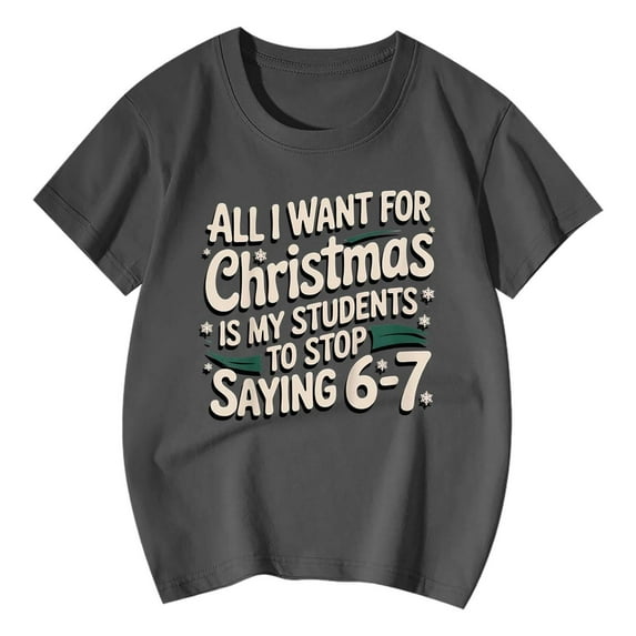 GBSYEWXS T-Shirts For Girls Toddler Crew Neck Short Sleeve Letter Print ...