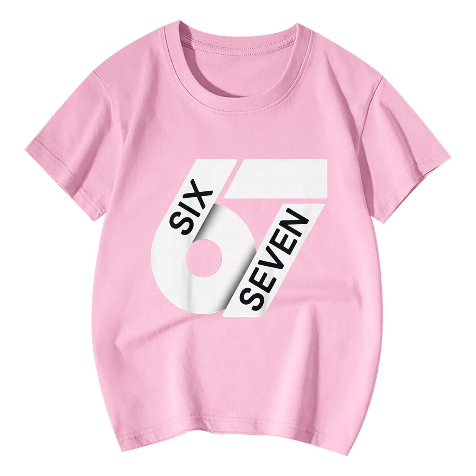 GBSYEWXS T-Shirts For Girls Toddler Crew Neck Short Sleeve Number Print ...
