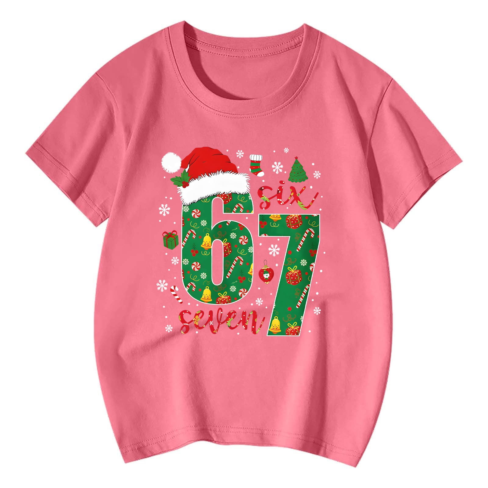 GBSYEWXS T-Shirts For Girls Toddler Crew Neck Short Sleeve Number Print ...