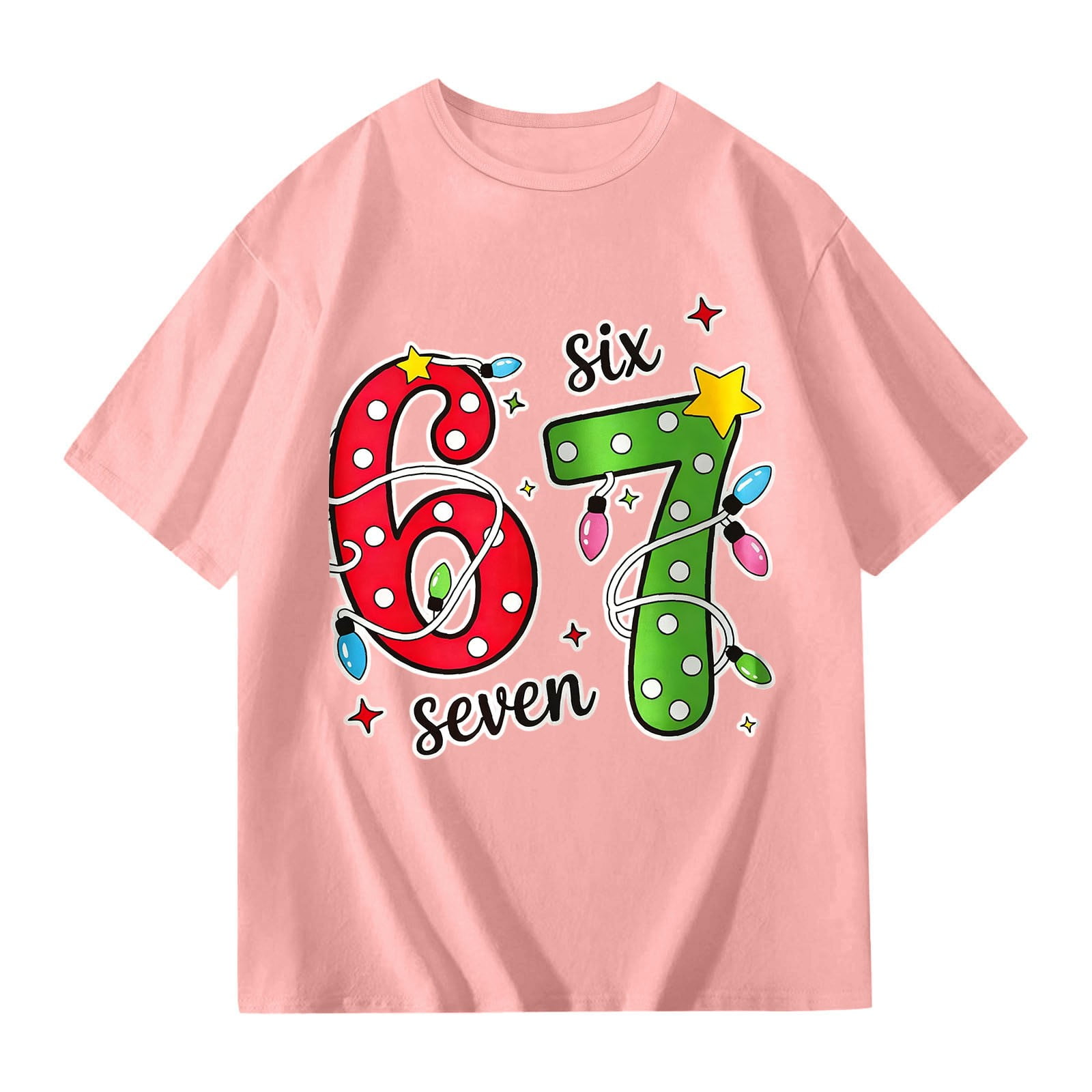 GBSYEWXS Teen Girls T-Shirts Cute Short Sleeve Tops Number Print Crew ...