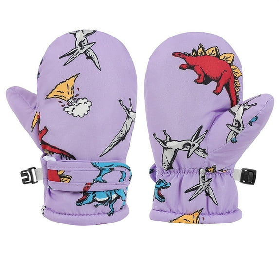 GBSYEWXS Thermal Insulation Mittens For Boys Girls Kids Nylon Dinosaur ...