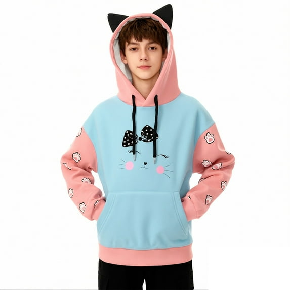 GBSYEWXS Toddler Kids Boys Sweatshirt Size 4-5 Years Long Sleeve Cat ...