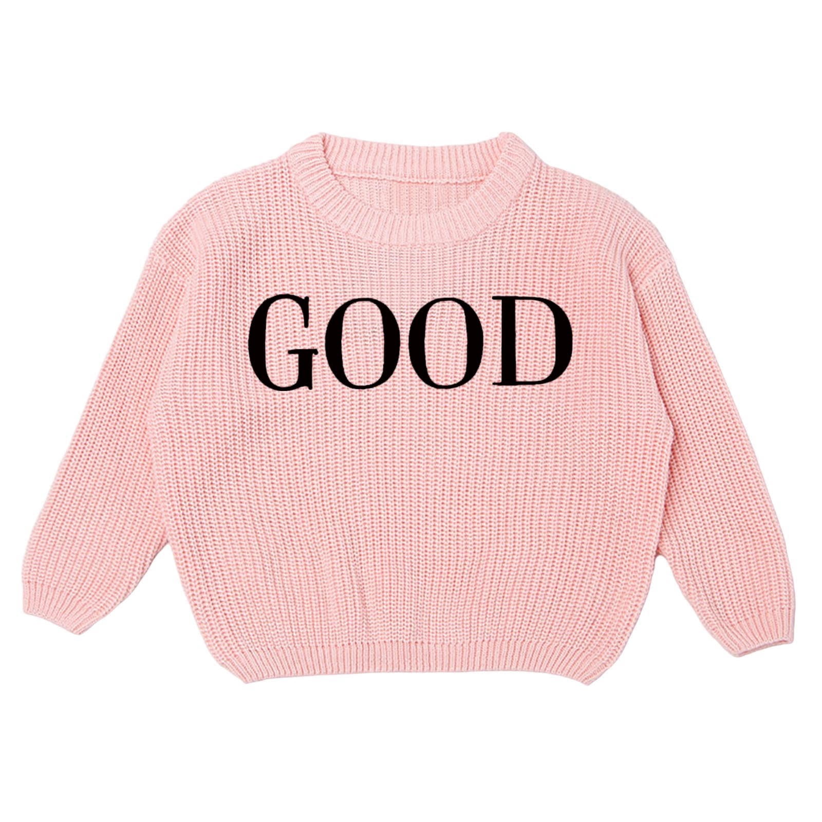 GBSYEWXS Toddler Kids Sweater Size 0-3 Months Crew Neck Long Sleeve ...