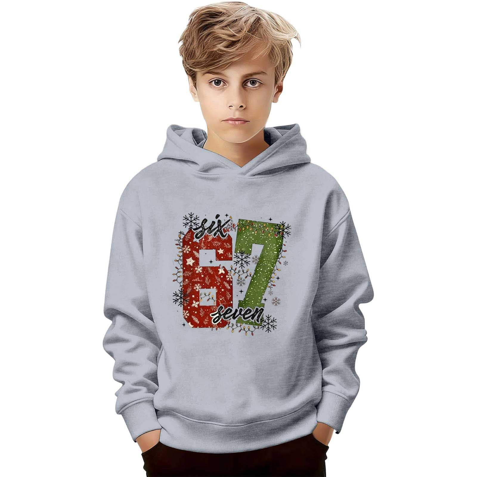 GBSYEWXS Toddler Teen Girls Sweatshirt Hooded Long Sleeve Number Print ...