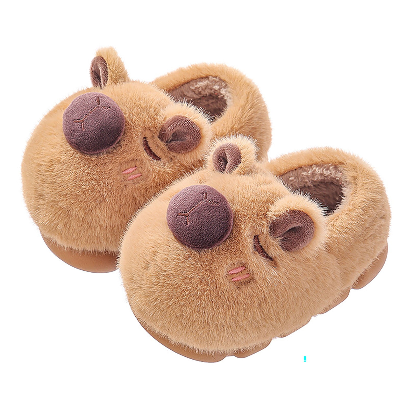 GBSYEWXS Unisex Kids Slippers Fashion Fleece Cute Flatform Round Toe ...