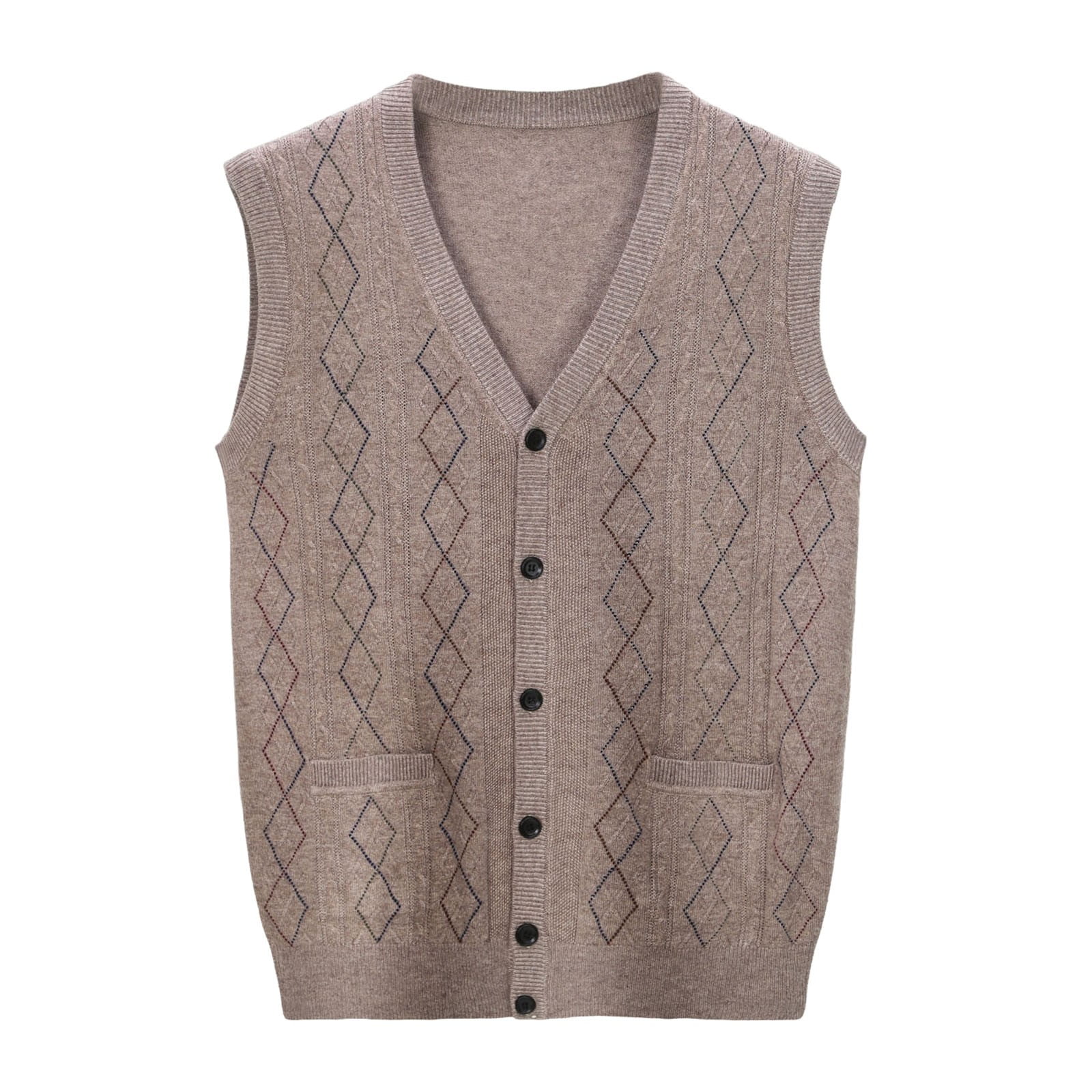 GBSYEWXS Vest Sweater For Men V-Neck Sleeveless Thermal Outdoor Solid ...