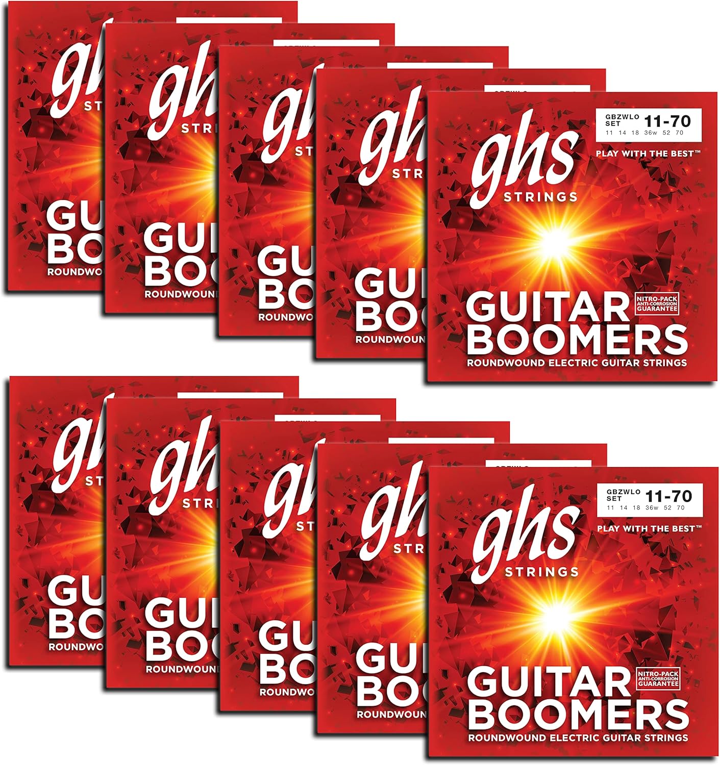 GBZWLO - 10 Pack - Guitar Boomers, Nickel-Plated Electric Guitar ...