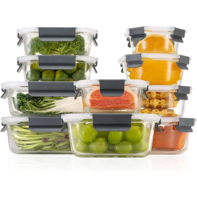 GC [10-Pack Glass Meal Prep Containers with Lids, Food Storage ...