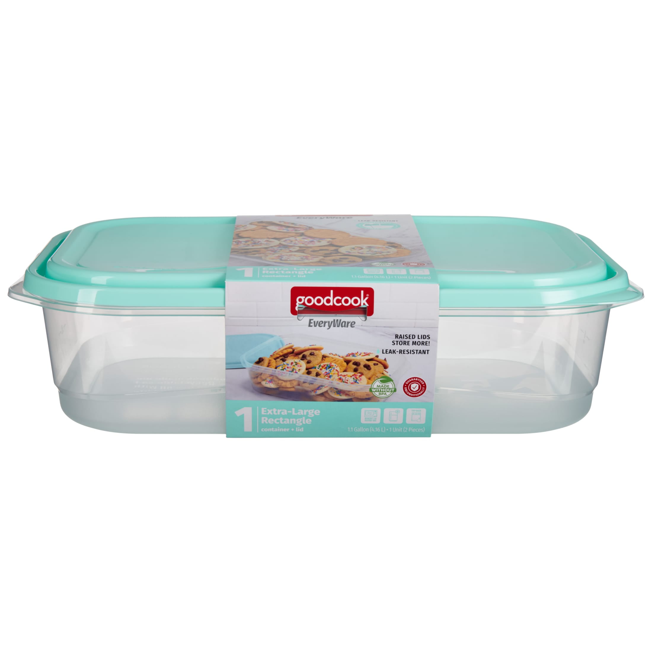 GoodCook EveryWare Extra Large Rectangle Food Storage, 2 Pieces Mint - Walmart.com
