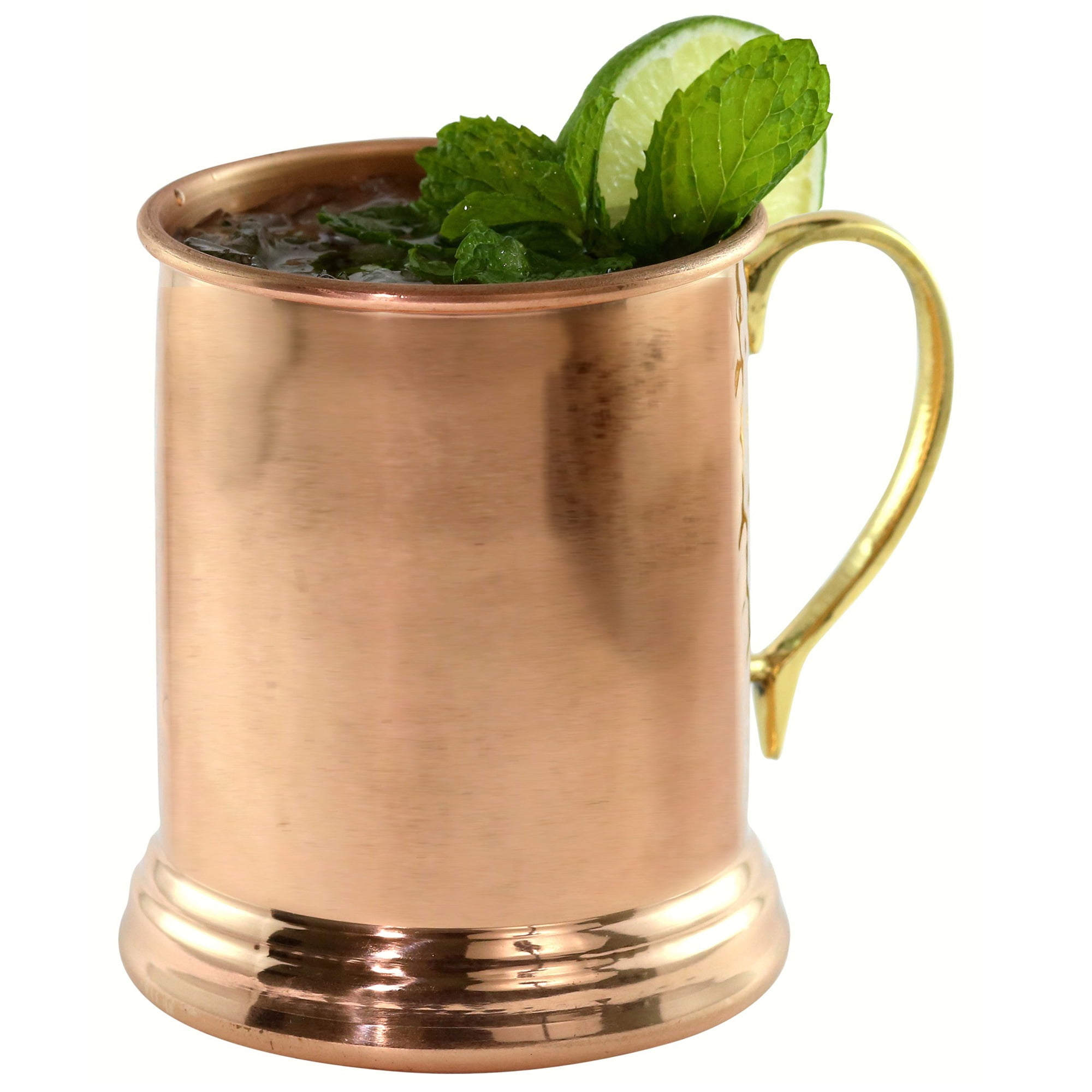 GC Home & Garden 5.5" Moscow Mule Tankard Smooth Copper Mug with Brass ...