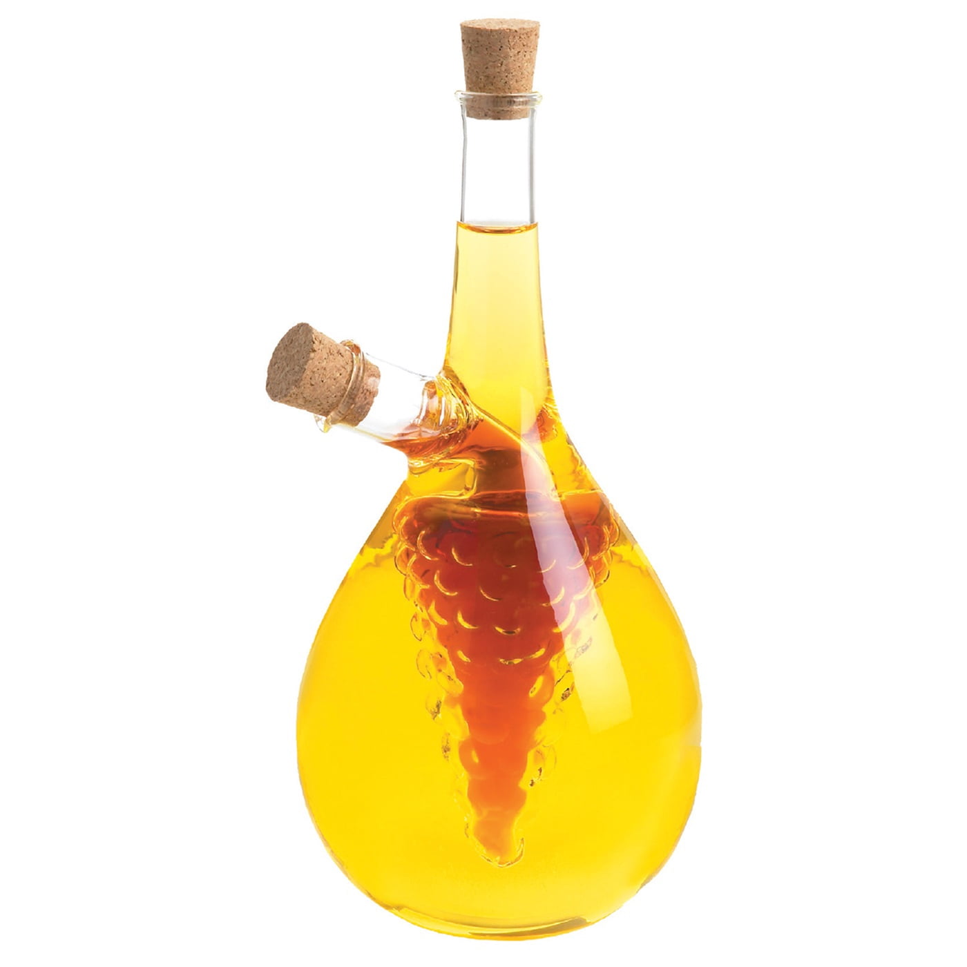 9" Inner Grape Motif Oil and Vinegar Glass Cruet - Walmart.com