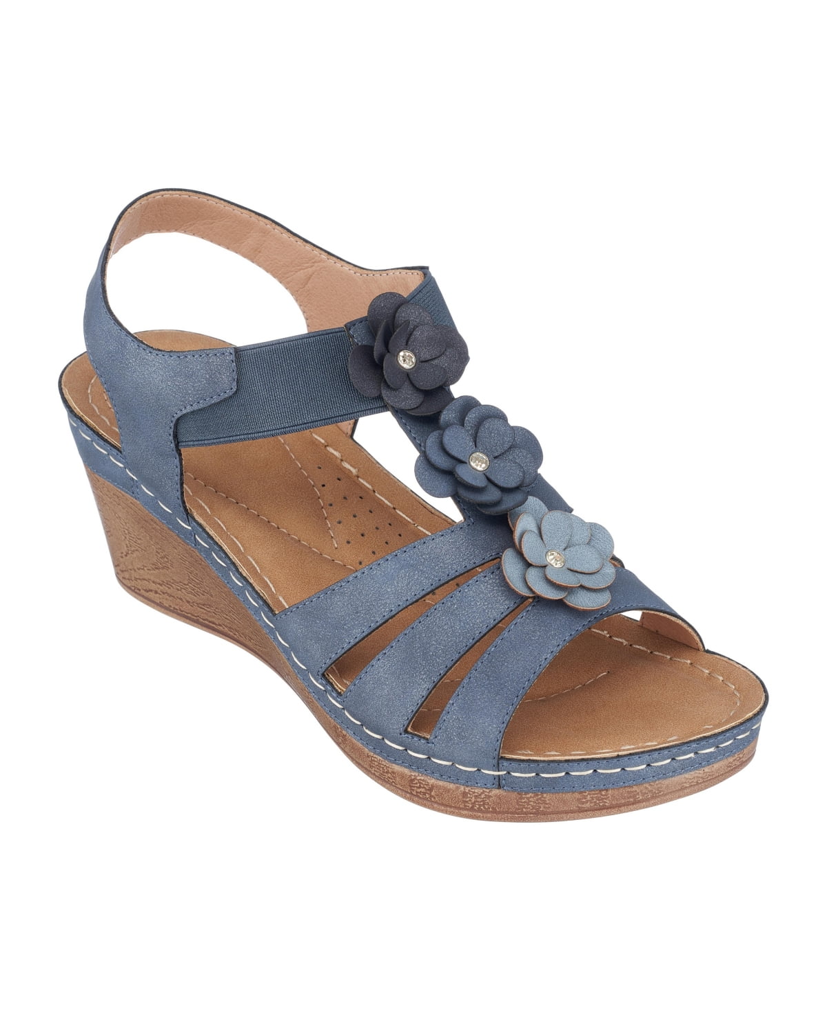 GC Shoes GC Shoes Womens Beck Wedge Sa Black 9M - Walmart.com