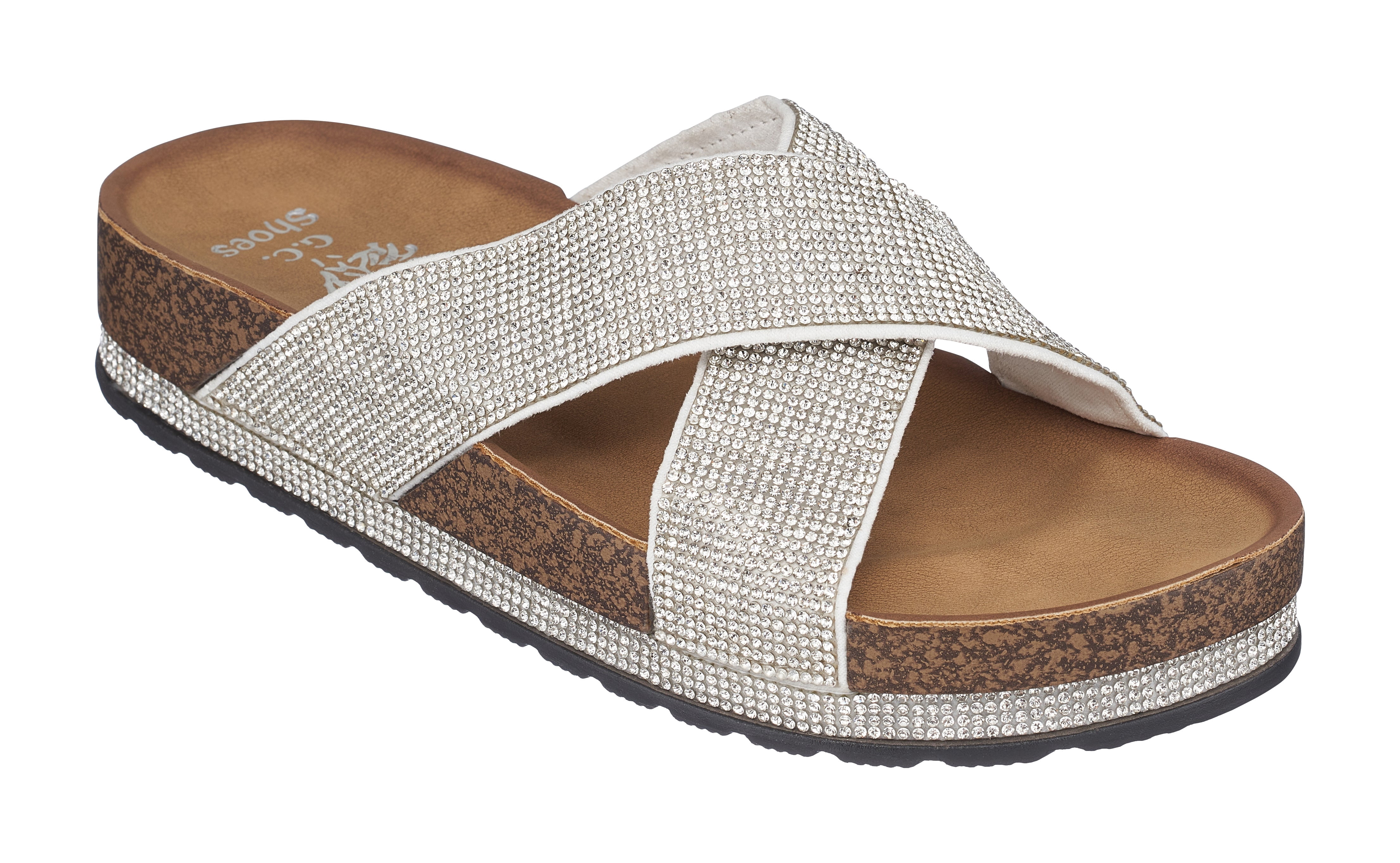 GC Shoes Women's Cork Platform Footbed Sandals, Casual Summer Comfort ...