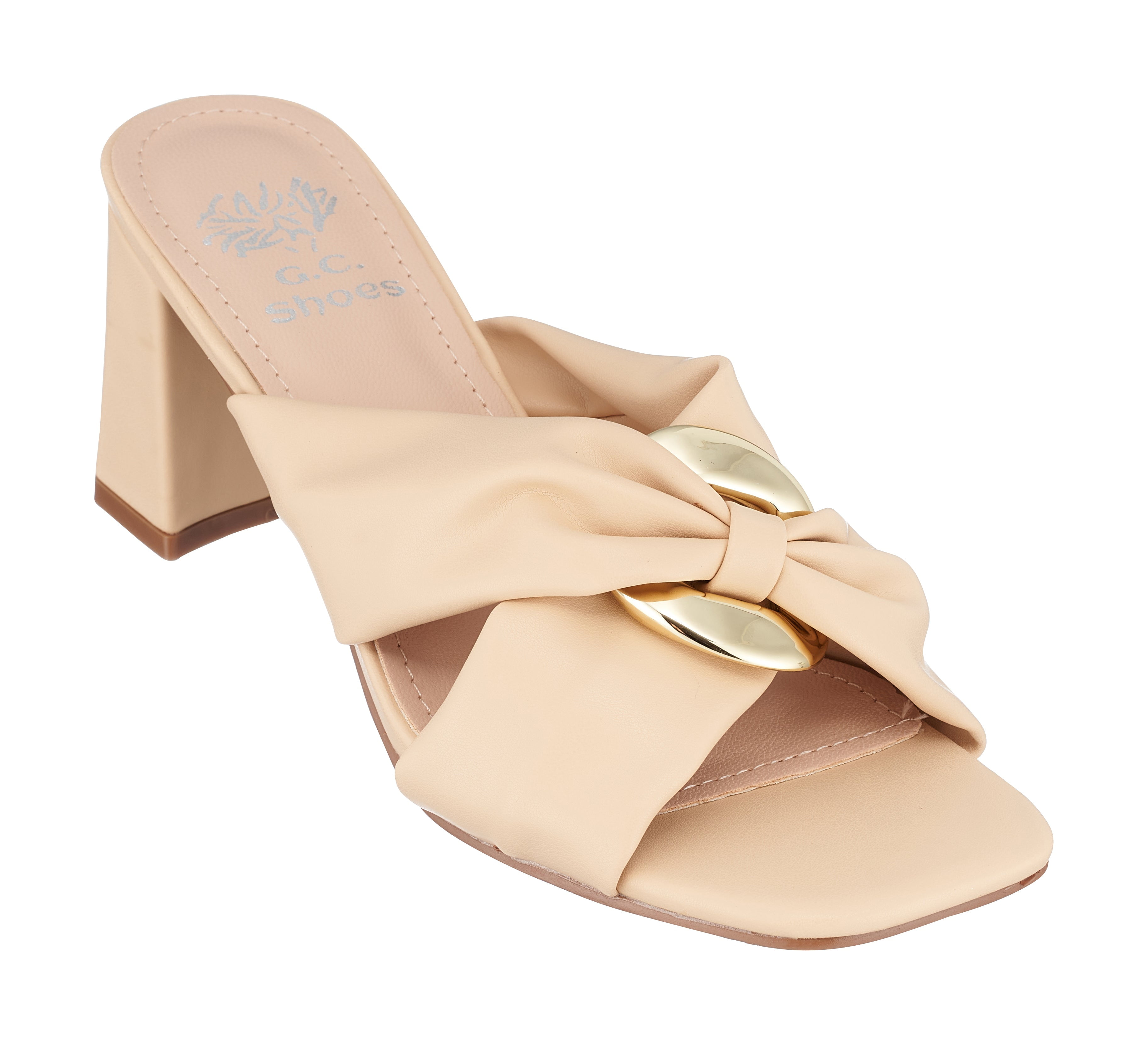 GC Shoes Womens Block Heeled Sandals, Open Toe Fashion Heels, Puffy ...