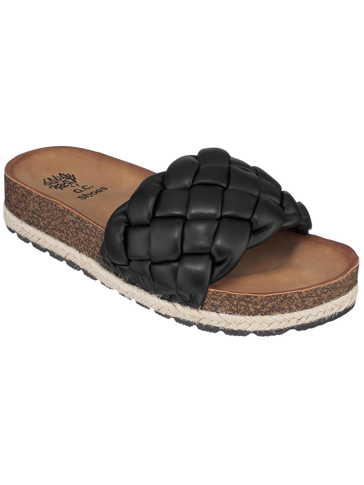 GC Shoes Womens Lesley Braided Slip-On Slide Sandals - Walmart.com