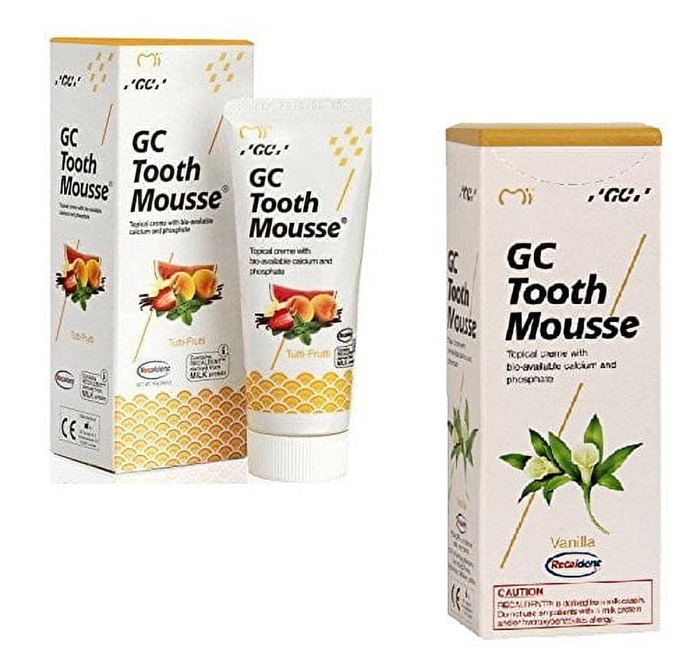 GC Tooth Mousse (Pack of 2) Tutti-Frutti & Vanilla Toothpaste - Walmart.com