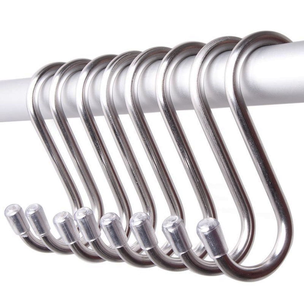 GCA 10 Pack 304 Stainless Steel Heavy-Duty S Shaped Hooks Kitchen Pot ...