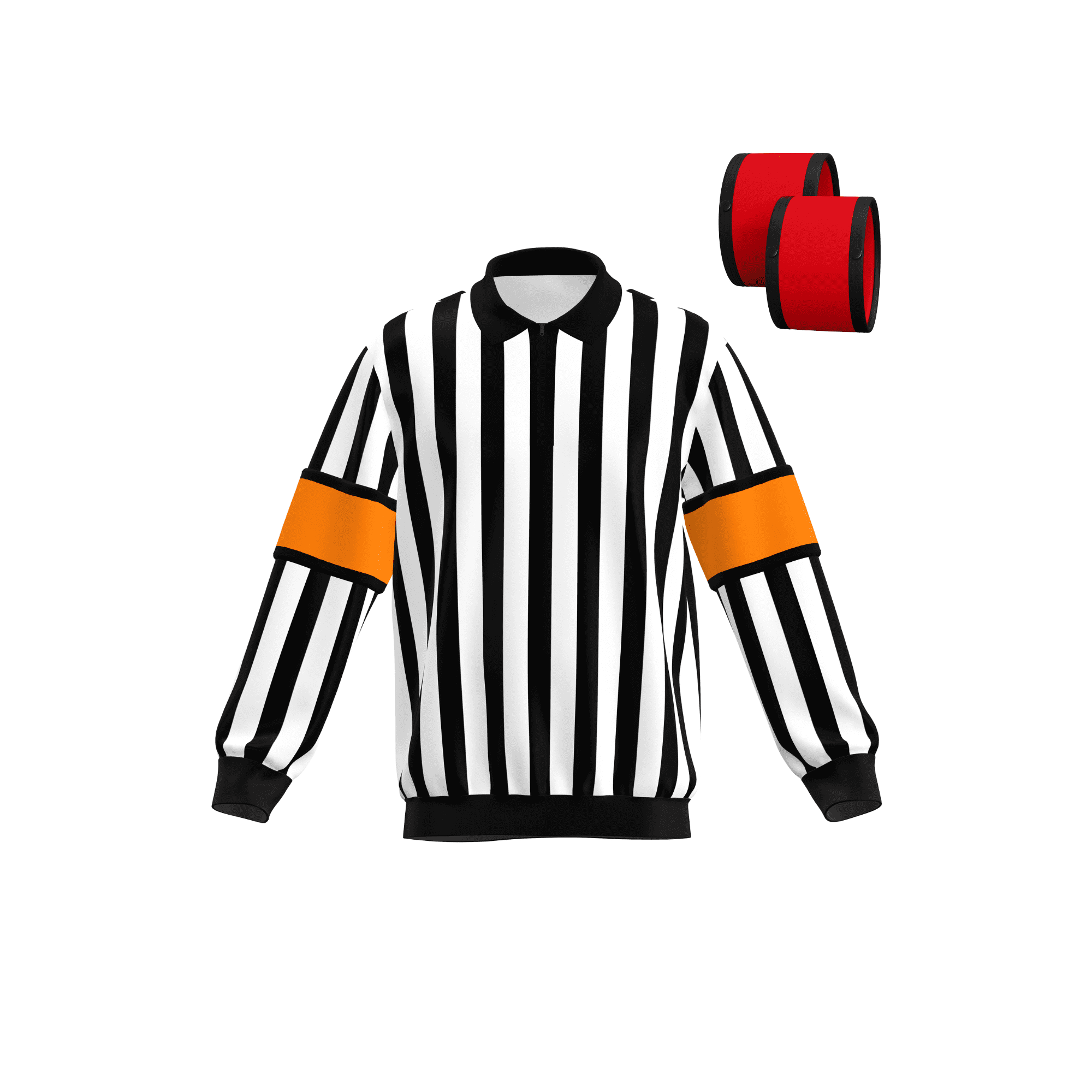 GCA Pro Ice Hockey Long Sleeve Referee Jersey Free Removable Orange ...
