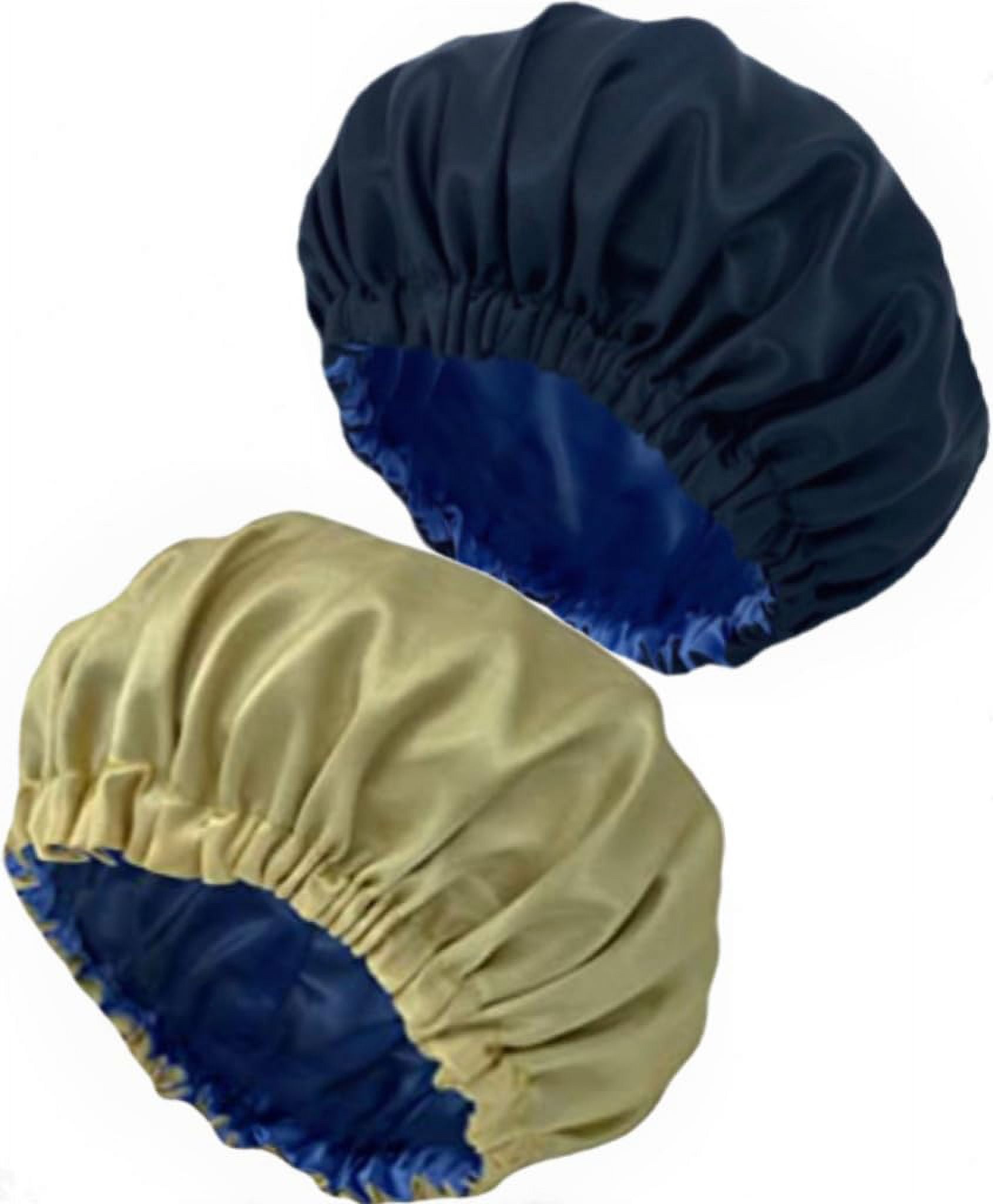 GCASLK-2 Pack Silk Satin Hair Bonnet for Sleeping, Washing, Makeup ...