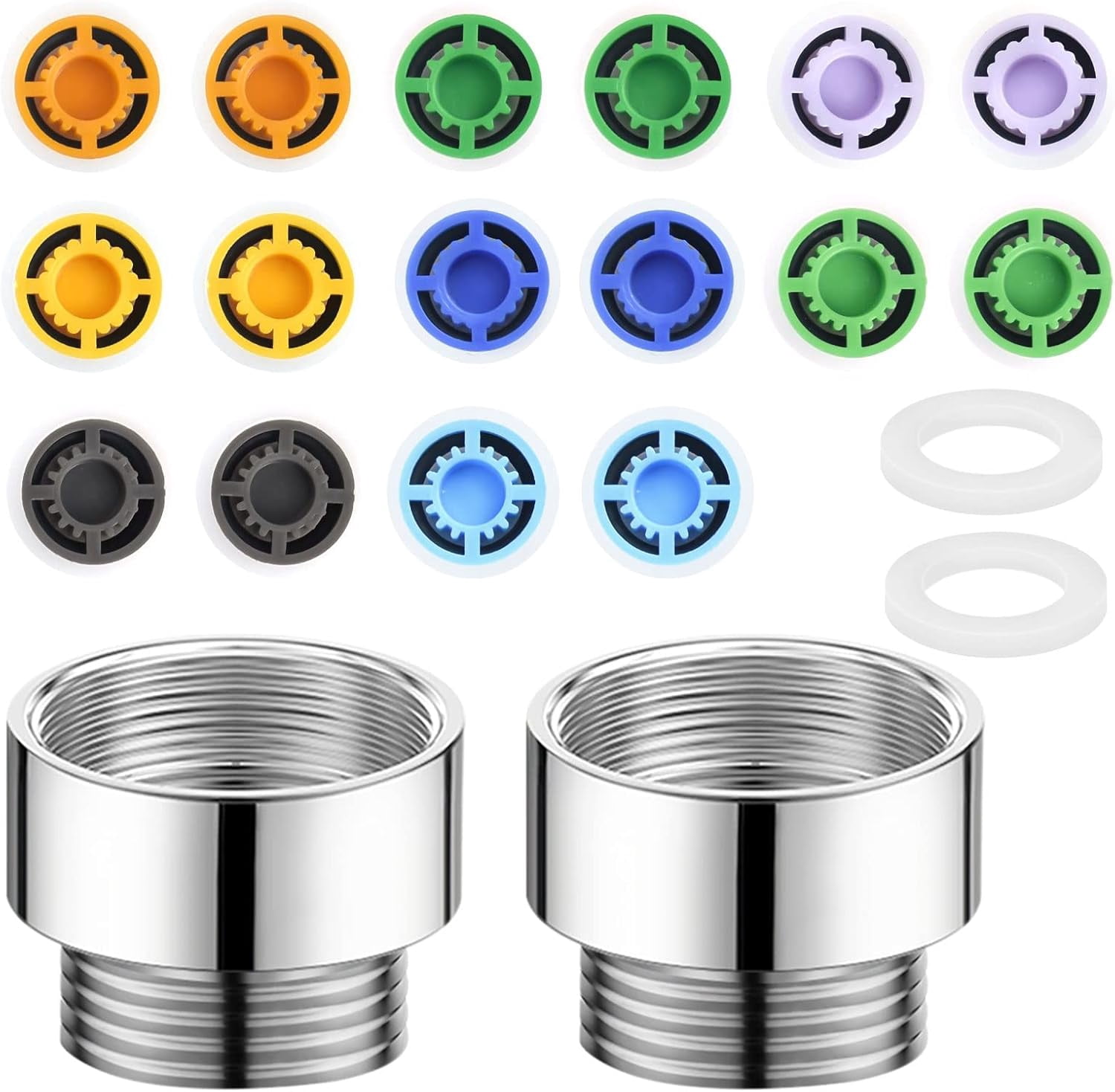 GCASLK-20Pcs Shower Flow Reducer Limiter- 1/2 Inch Shower Head Pressure ...