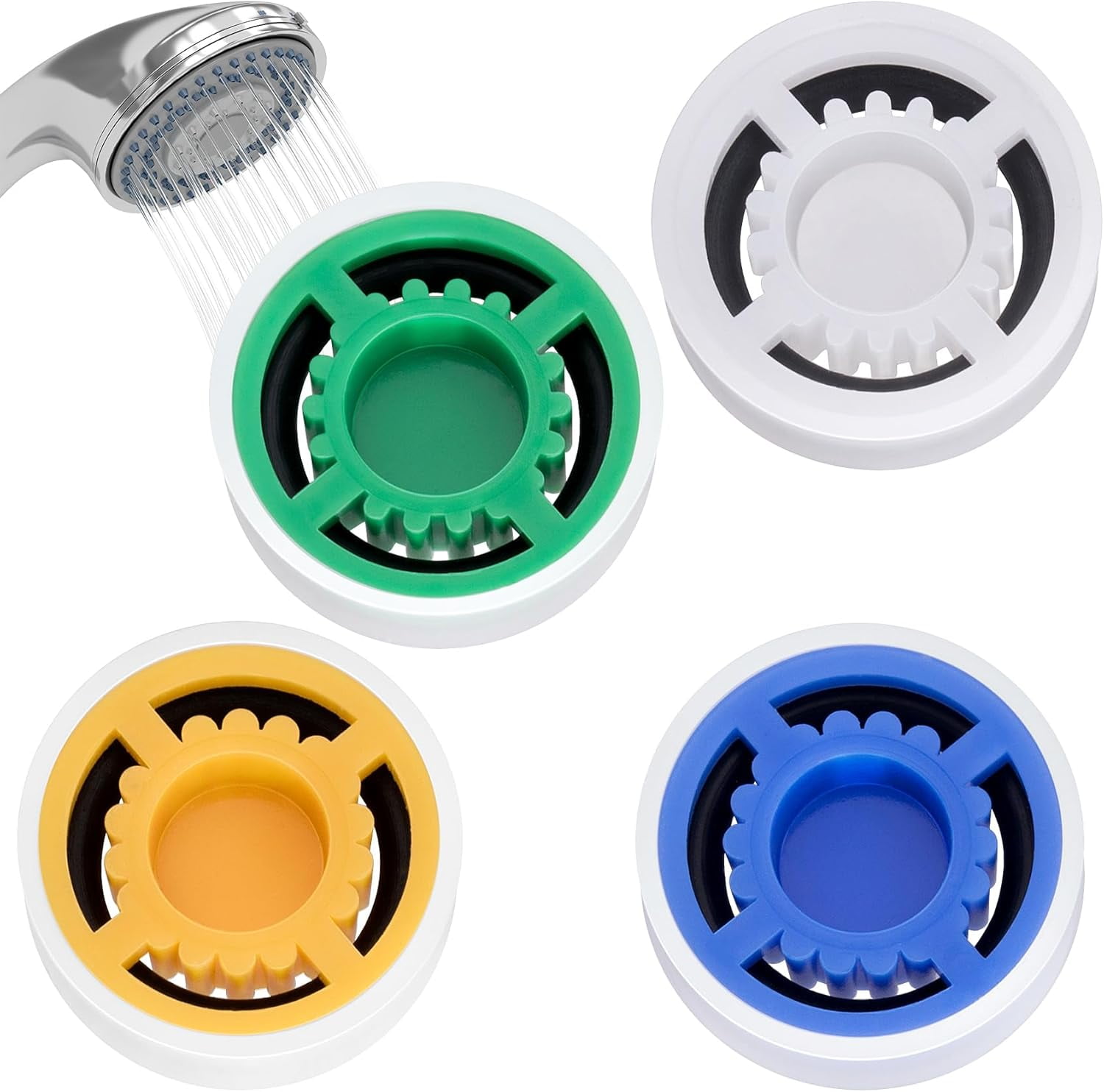 GCASLK-4 Pack Shower Flow Reducer Limiter, 1.5/1.8/2.0/2.5 GPM Water ...