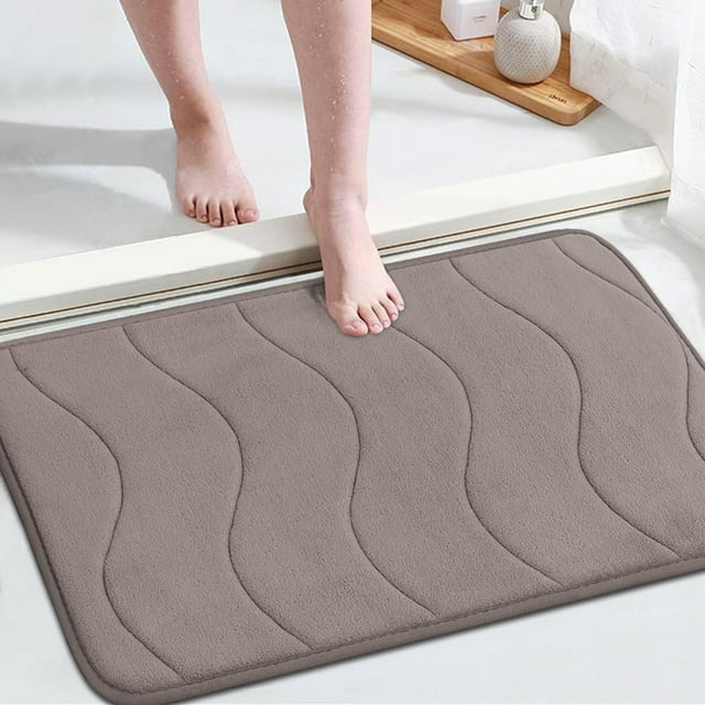 GCASLK-Bathroom Mat Memory Foam Bath Rug Non Slip Shower Mats,24x17 ...