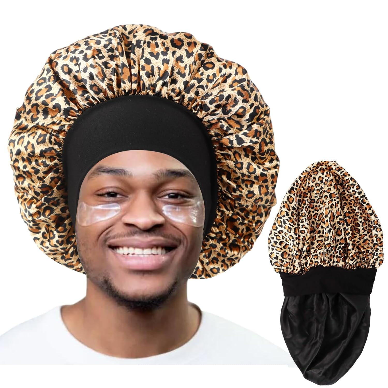 GCASLK-Bonnet for Men,Hair Bonnet for Sleeping,Double Layer Satin ...