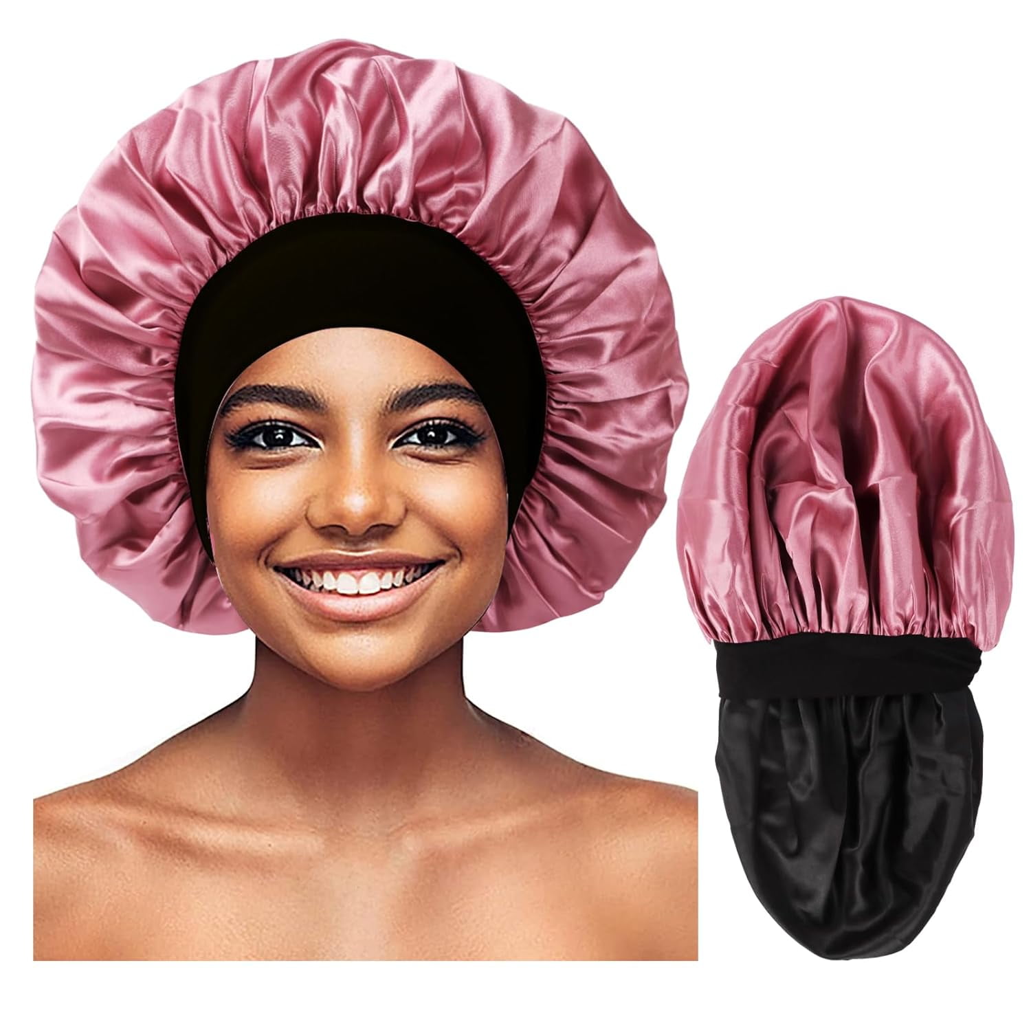 GCASLK-Bonnet for Men,Hair Bonnet for Sleeping,Double Layer Satin ...
