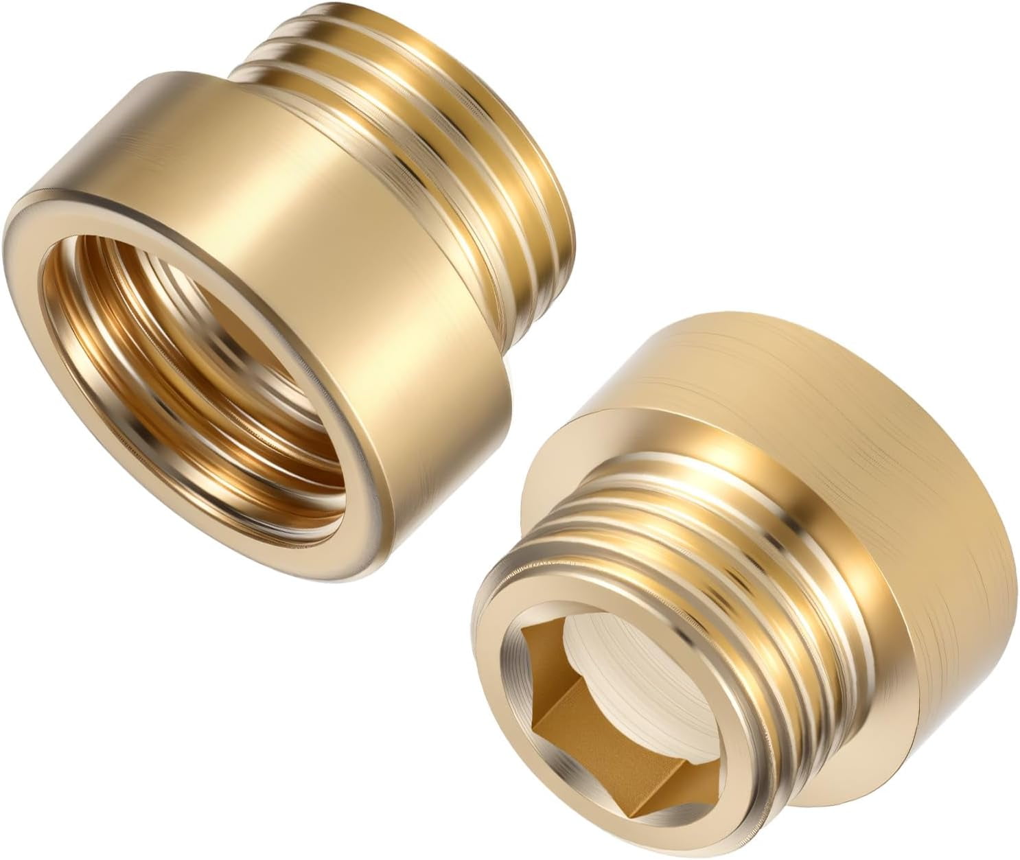 GCASLK-Brass G1/2 Male to Female Thread, 2 Pack Shower Head Extension ...