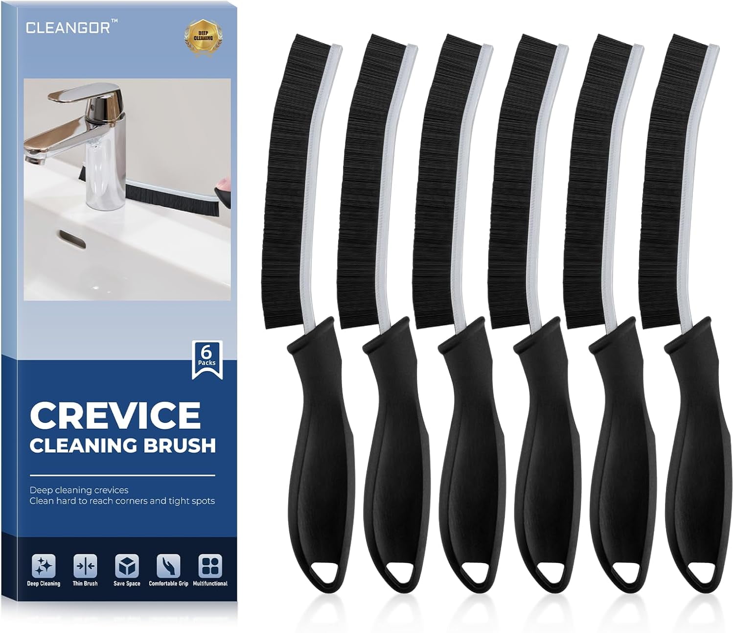 GCASLK-Crevice Cleaning Brushes, Cleaner Scrub Brush Tool for Hard to ...