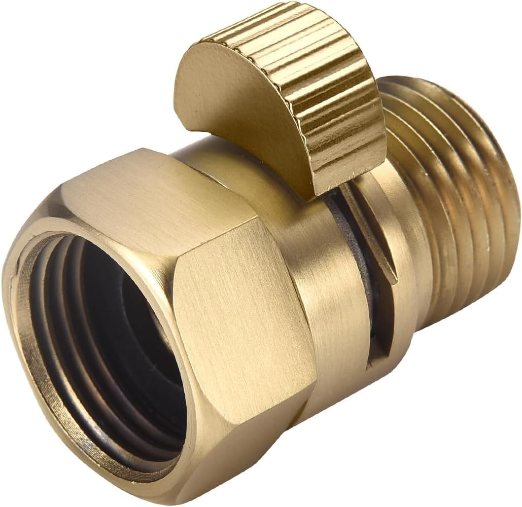 GCASLK-Gold Showe Flow Control Valve, 1/2" NPT Shower Head with Shut ...