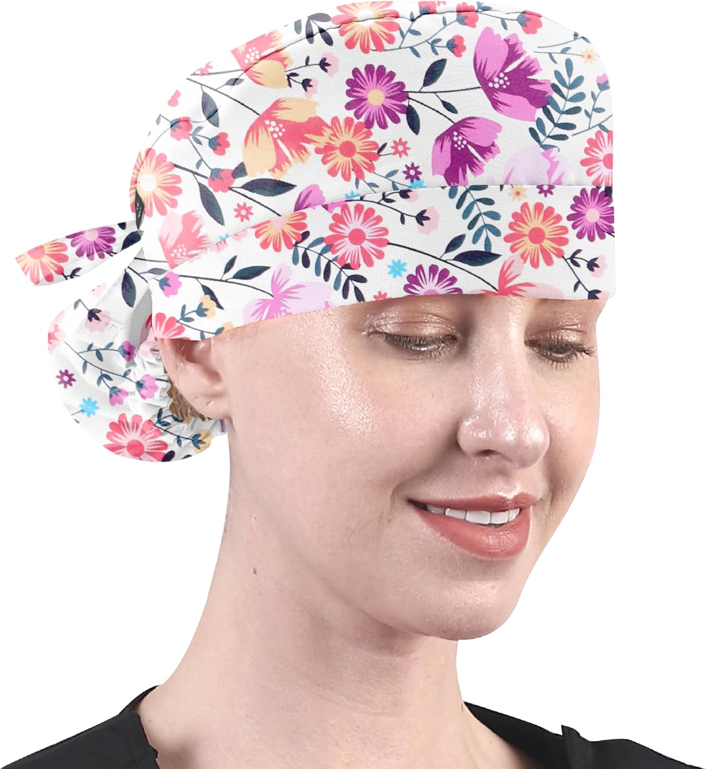 GCASLK-Long Hair Working Cap for Women Scrub Caps Can Store Long Hair ...