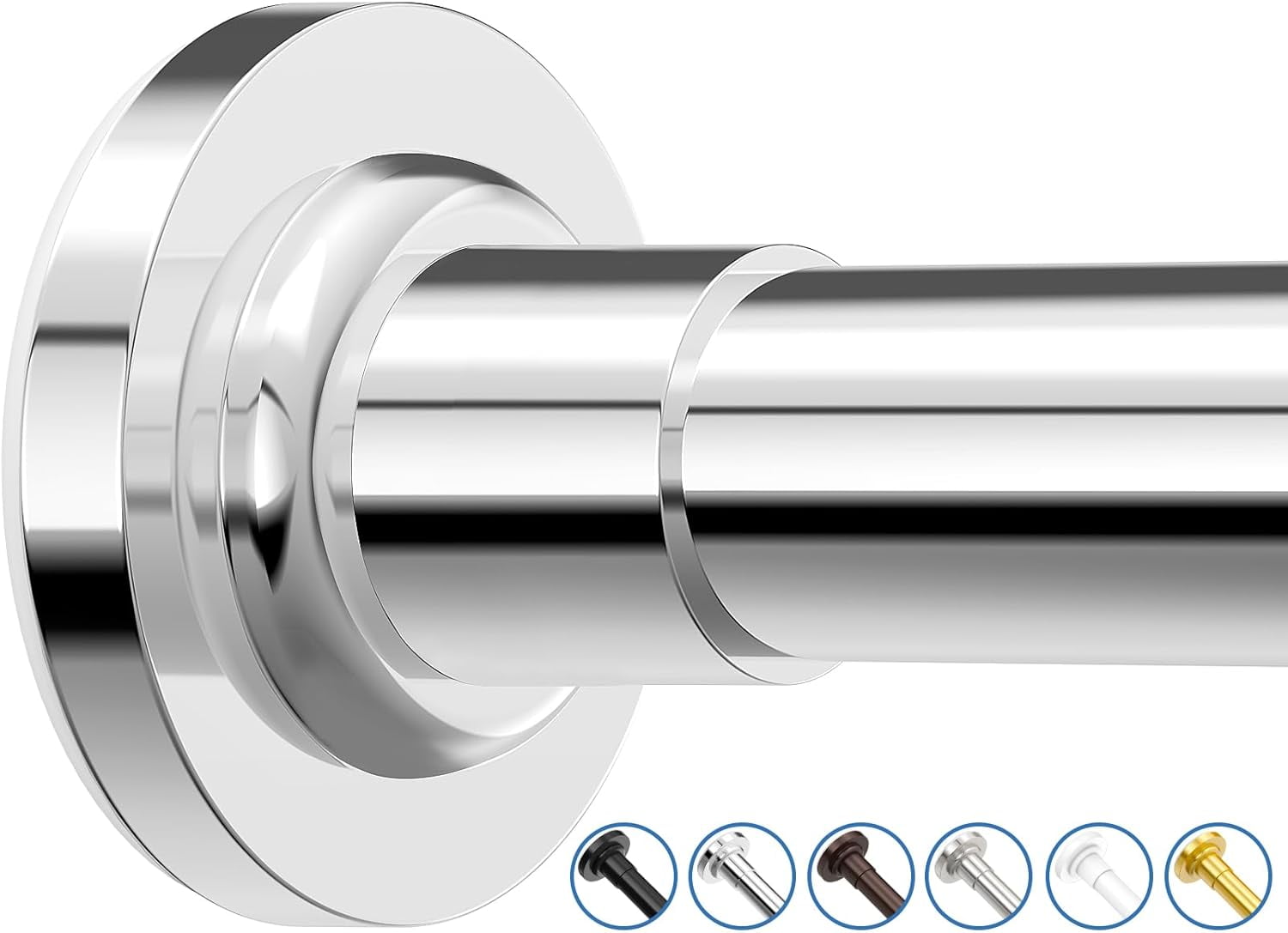 GCASLK-Shower Curtain Rod, Spring Tension Shower Rods Adjustable 32-61 ...