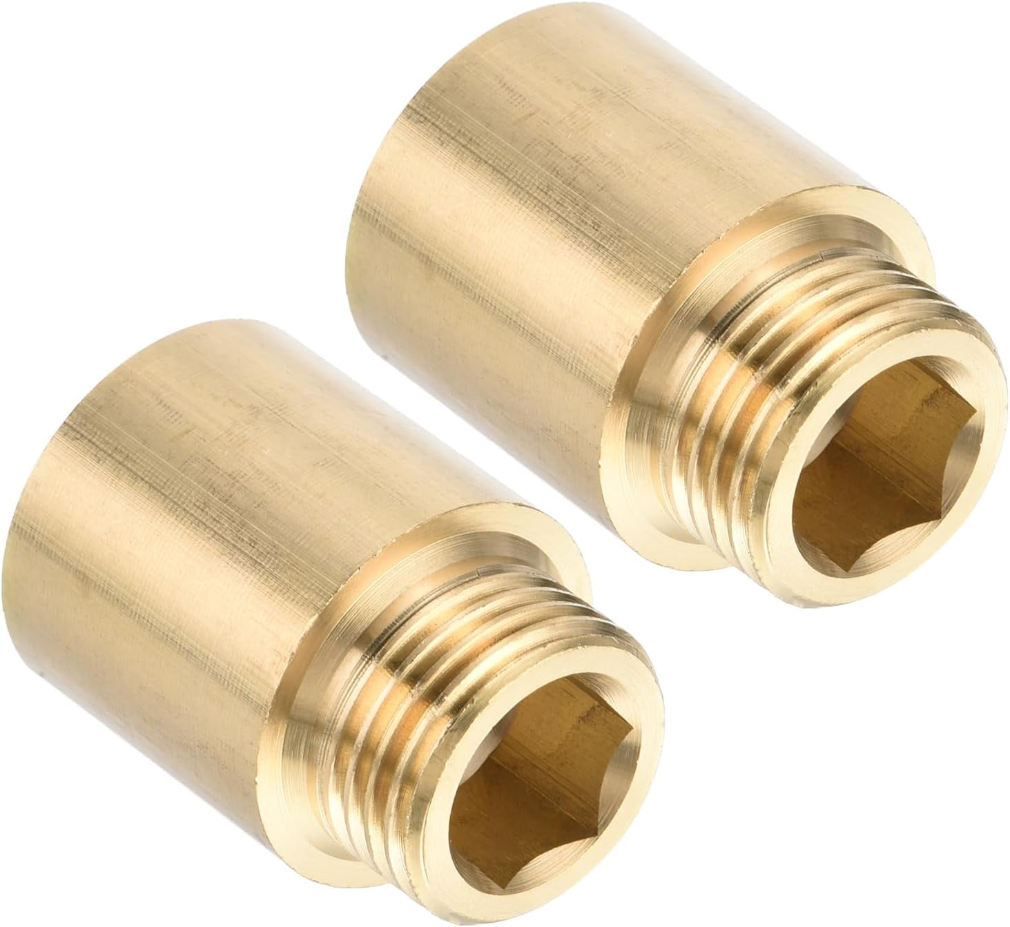 GCASLK-Shower Head Extension Arm, 2 Pack Brass G1/2 Male to Female ...