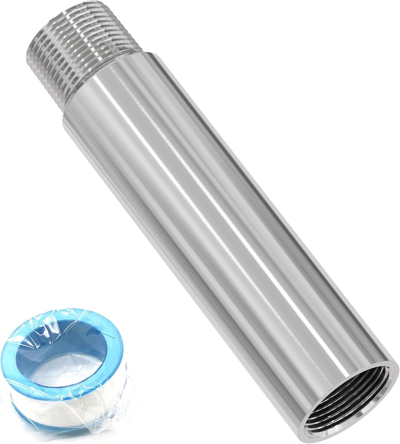 GCASLK-Shower Head Extension Arm Extender Stainless Steel 3/4PT Male to ...