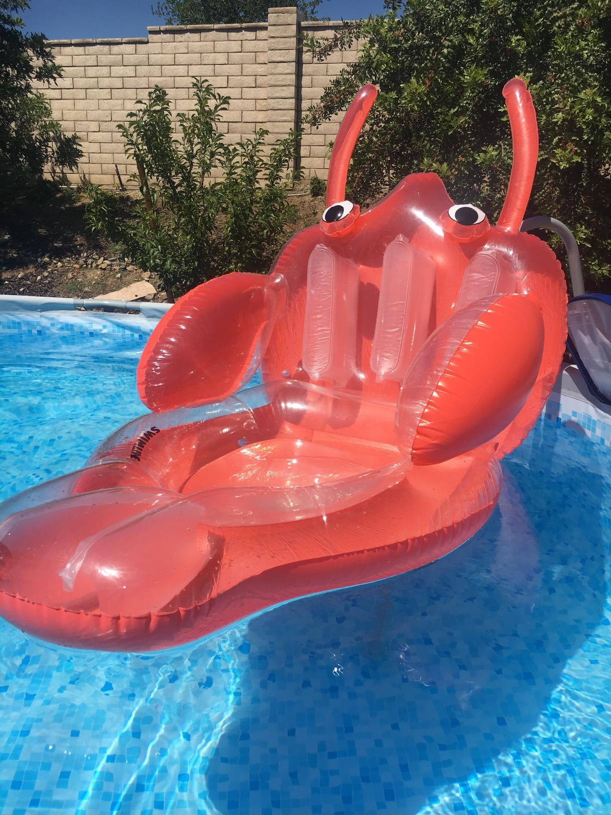 GCCP 58x36x30.5in Red Adult Lobster Lounge Pool Float Vinyl 250lb ...
