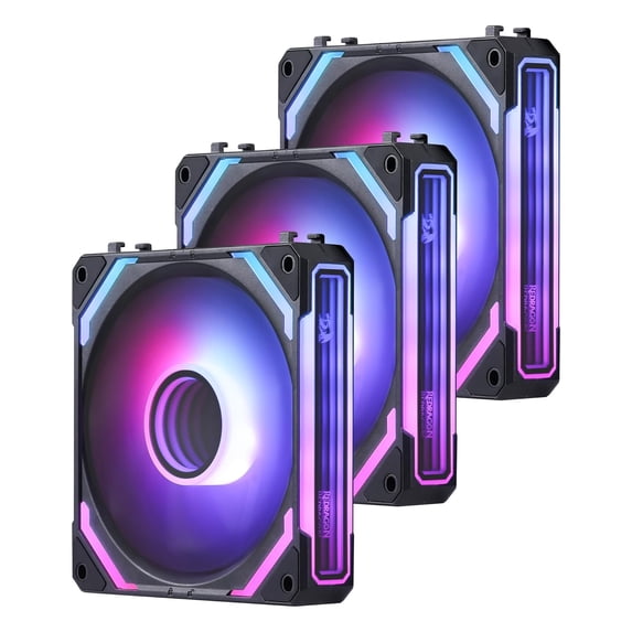 GCF012 Reverse 120mm PC Case Fan, Daisy-Chain Connection, 5V 3Pin ARGB ...