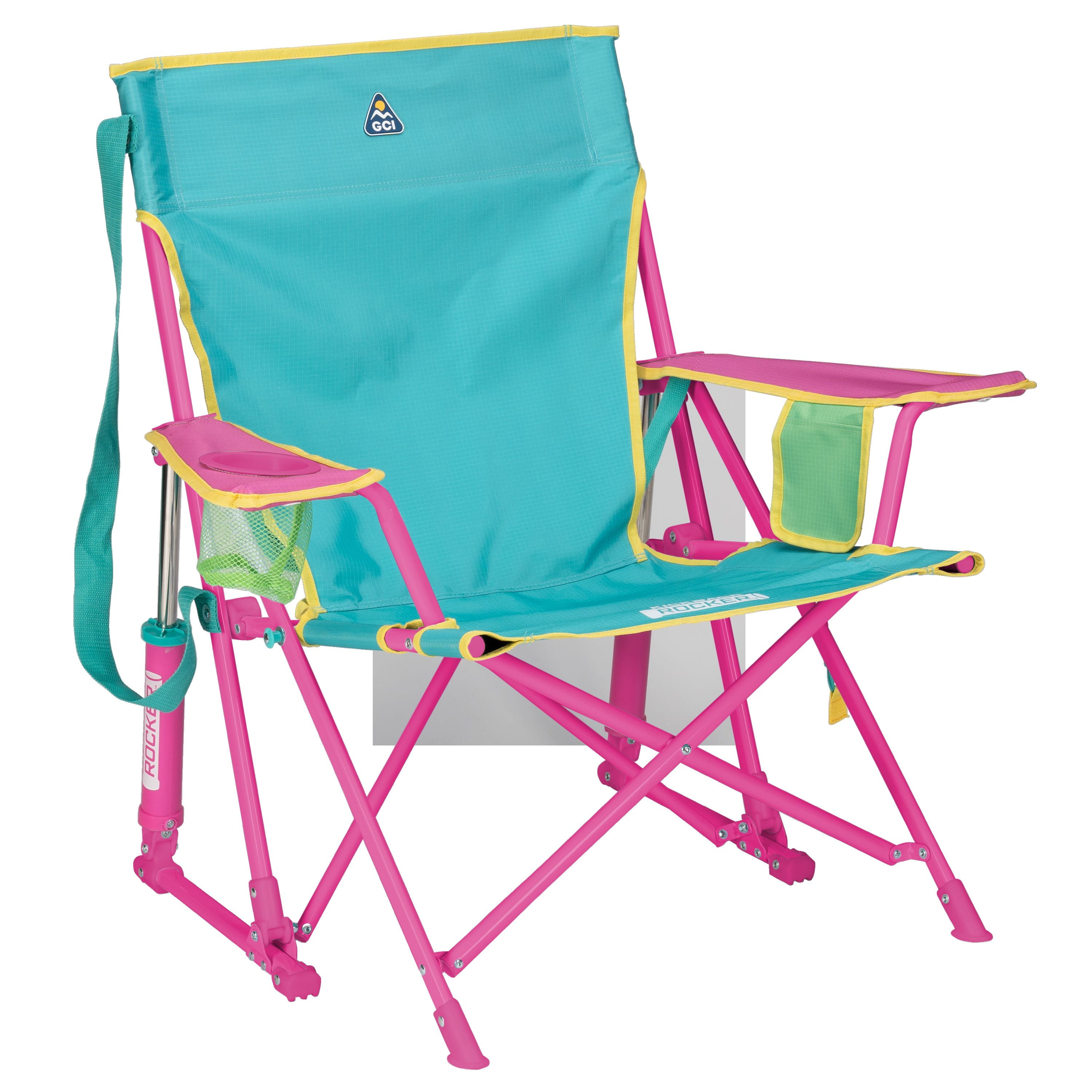 GCI Outdoor Kickback Rocker Foldable Rocking Camp Chair, Green Retro ...