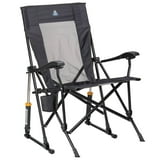 GCI Outdoor RoadTrip Rocker Foldable Rocking Camp Chair, Dark Charcoal ...